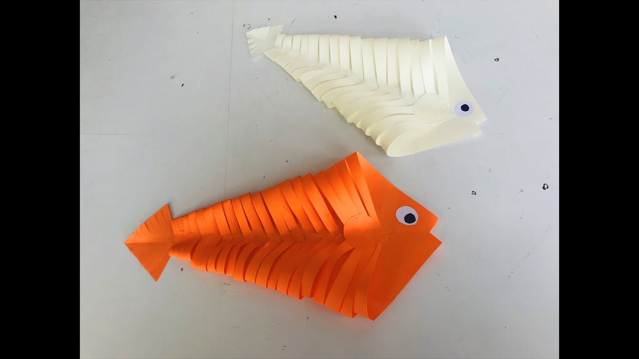 how to make 3D paper fish | Creating paper fish | paper art and craft ...