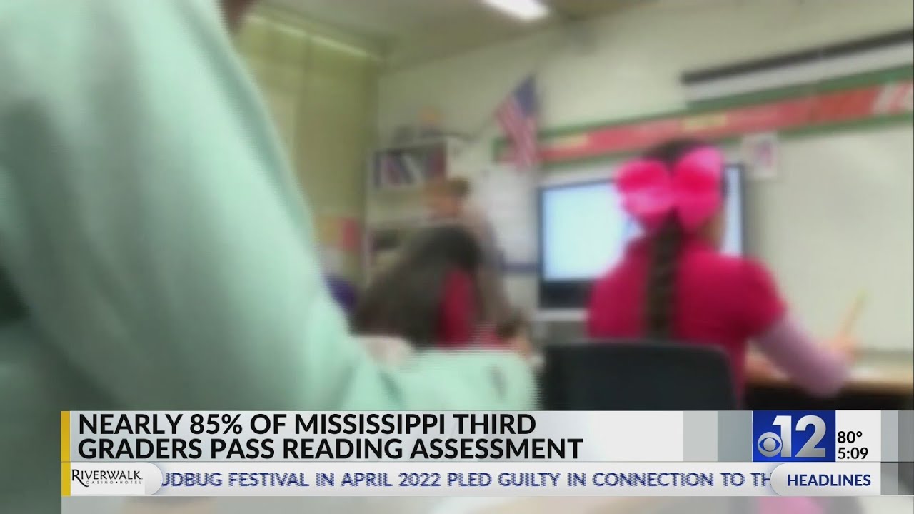 Nearly 85% of Mississippi 3rd graders pass reading assessment - YouTube