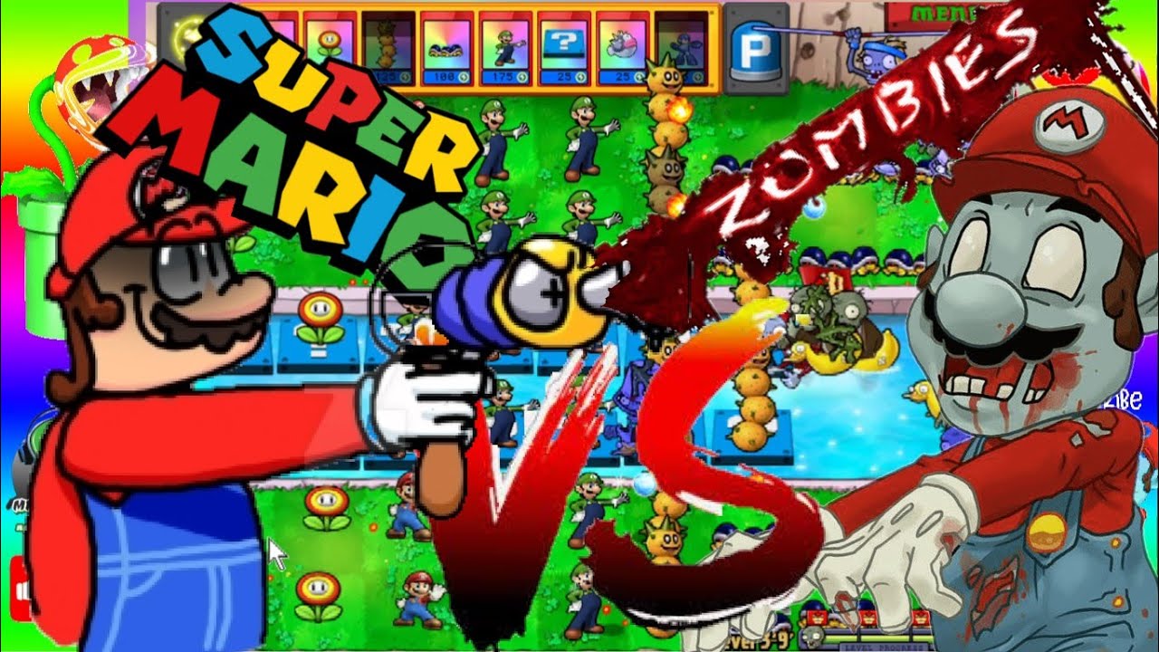 PVZ MARIO VS ZOMBIES MOD , POOL LEVEL 1-10. PLANTS VS ZOMBIES. - YouTube