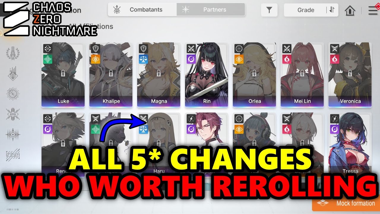 All 5★ Changes & Best Reroll Characters [CZN] - YouTube