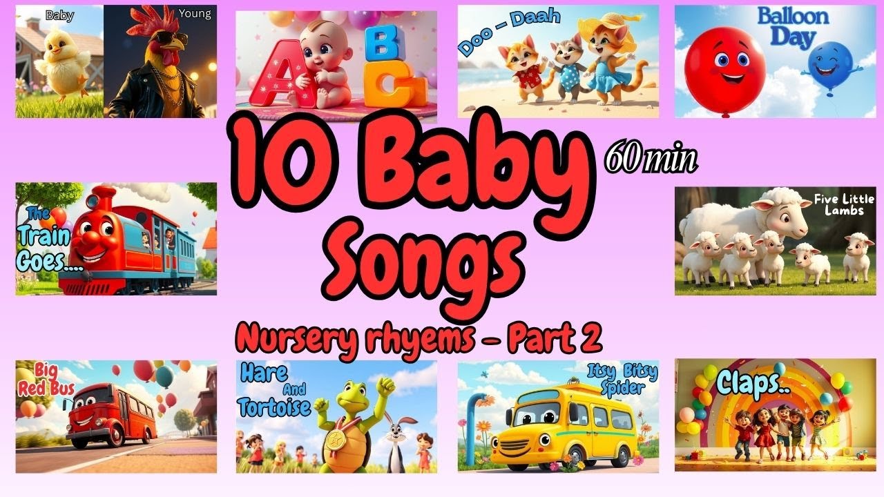 🎶 60 Minutes of Fun Kids Songs | 5 Little Lambs, Big Red Bus & More ...