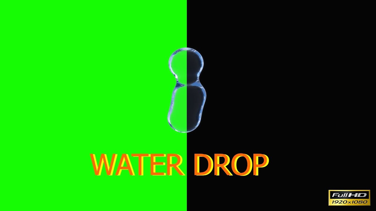 WATER DROP ON GREEN SCREEN. - YouTube