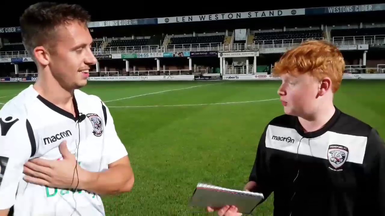 Jordan Nicholson Interview at Hereford FC Featuring the New Beachster Challenge - YouTube