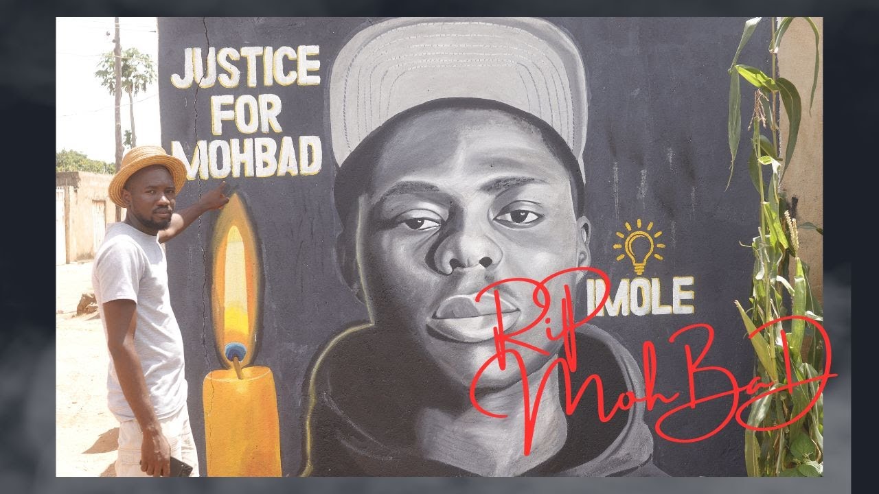 Street Artist Paints MohBaD Large on a Wall || Bamaiyi Danladi Speaks ...