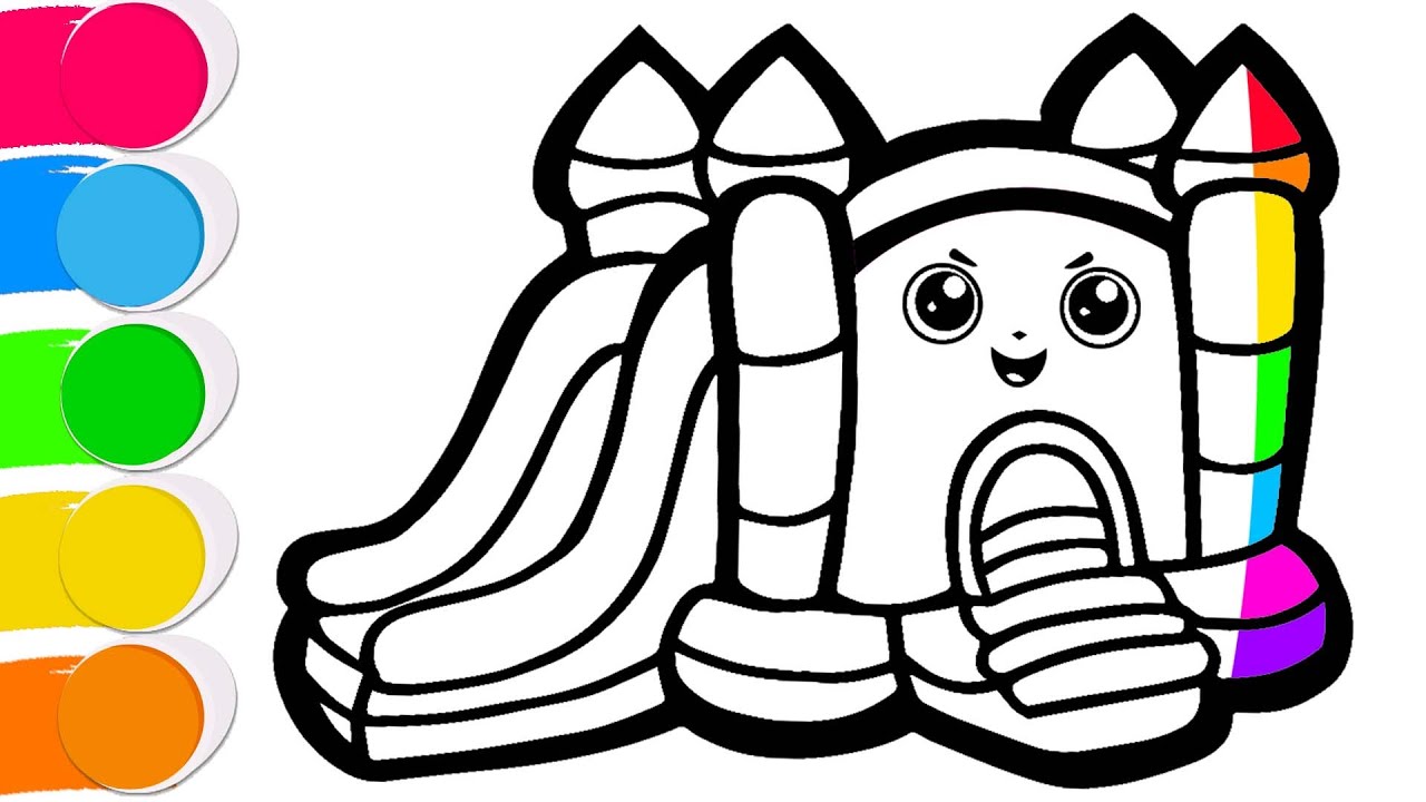 How to Draw a Bouncy House | Step by Step - YouTube