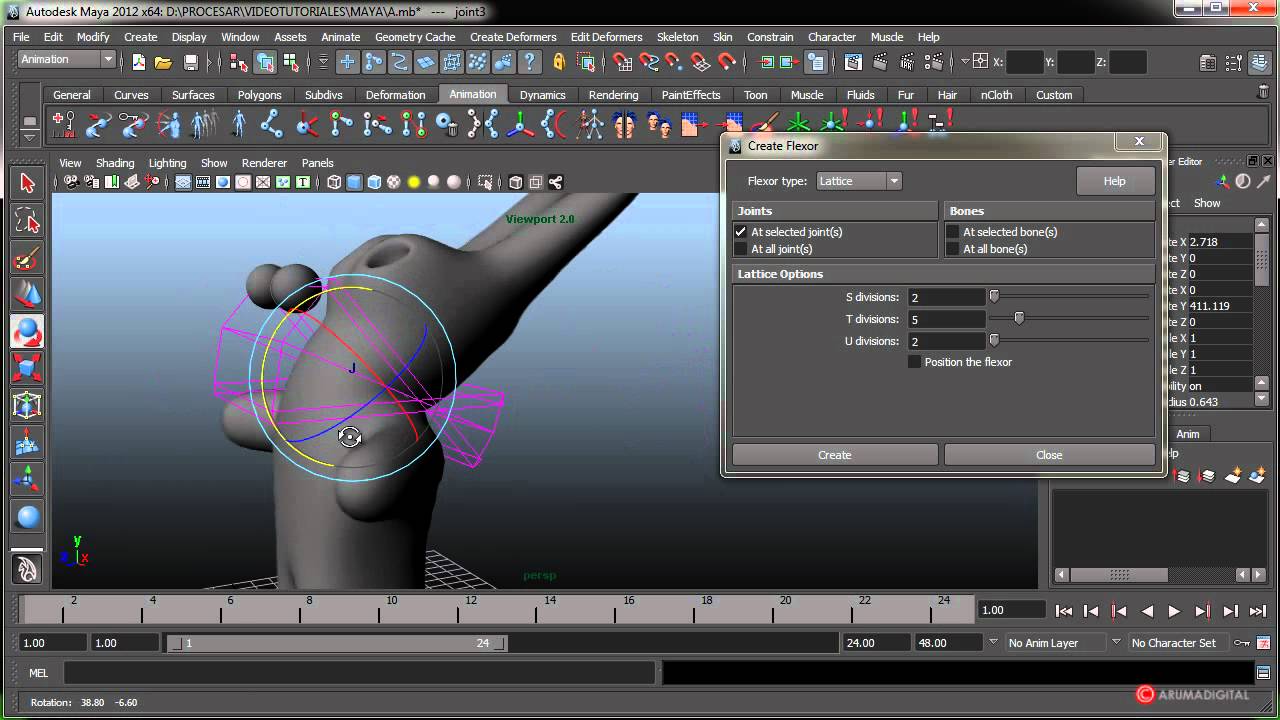 3D Autodesk Maya 065 Skinning Rigid Bind Flexors - YouTube