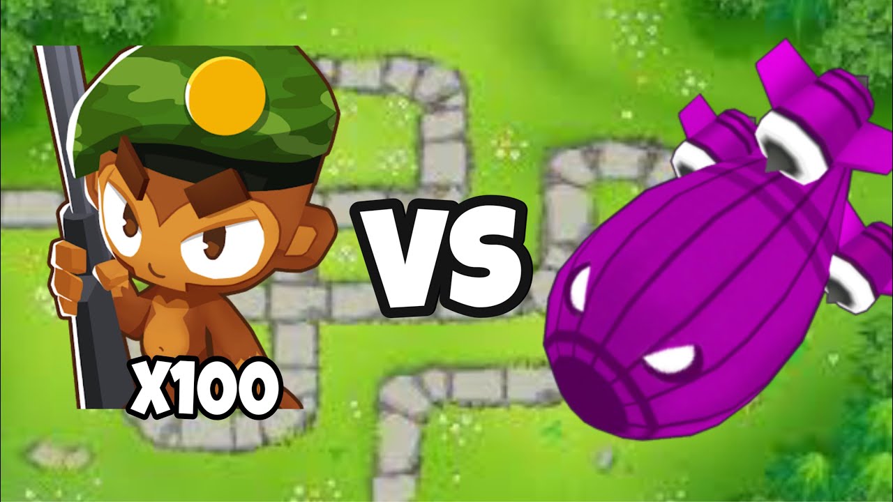 100 Sniper Monkeys VS BAD Bloon (Bloons TD 6) - YouTube