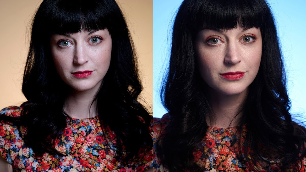 Changing color tone with gels for portraits - YouTube