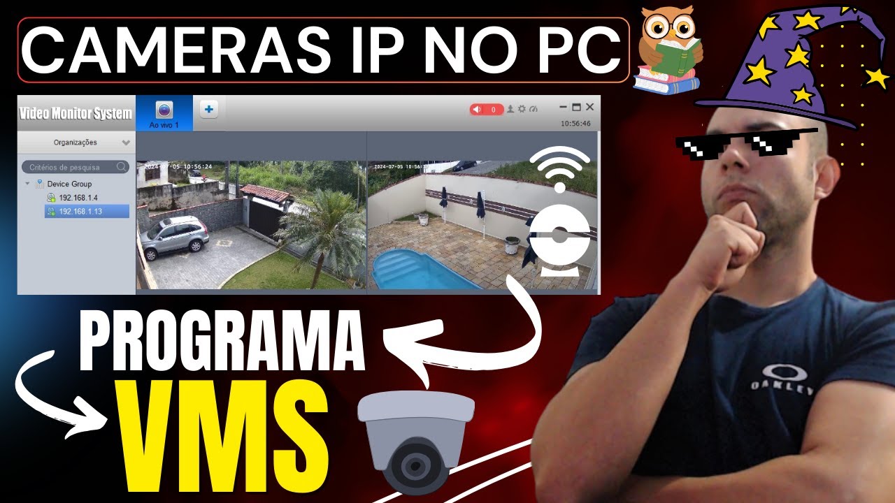Como Utilizar cameras IP no PC Programa VMS - YouTube