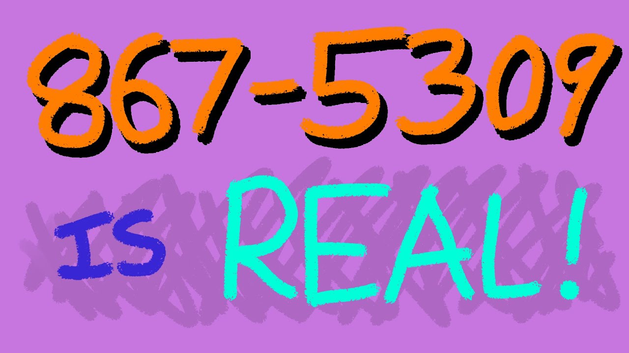 867-5309 is a real number please don't call it (Comedy Animation) - YouTube
