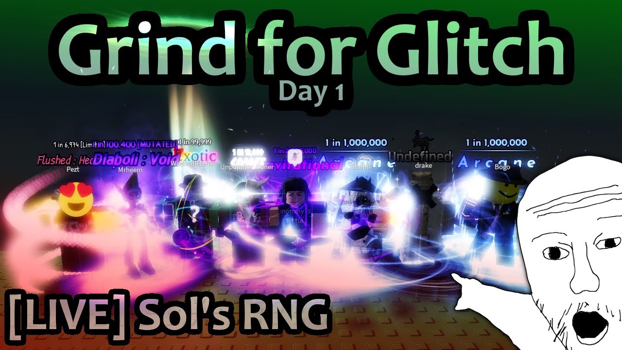 Sols RNG Glitch Grind (Rarest Aura) | Day 1 - YouTube