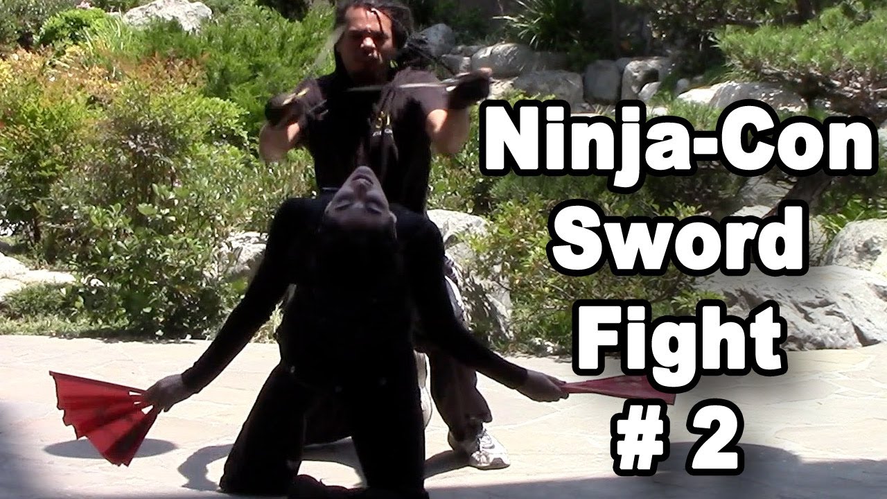 Ninja-Con Sword fighting PT.2 - Fan Fight! - YouTube