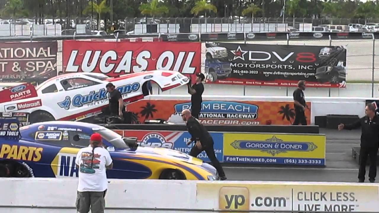 NHRA Testing Palm Beach International Raceway 2014 - Ron Capps - YouTube