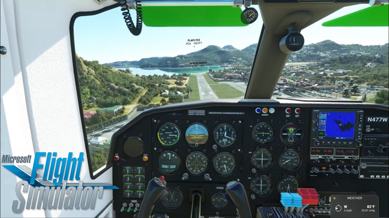 BN2 Islander landing in St. Barts - YouTube