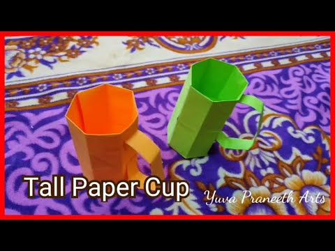 DIY Tall Paper Cup / Paper Mug / Paper Crafts For School / Paper Crafts ...