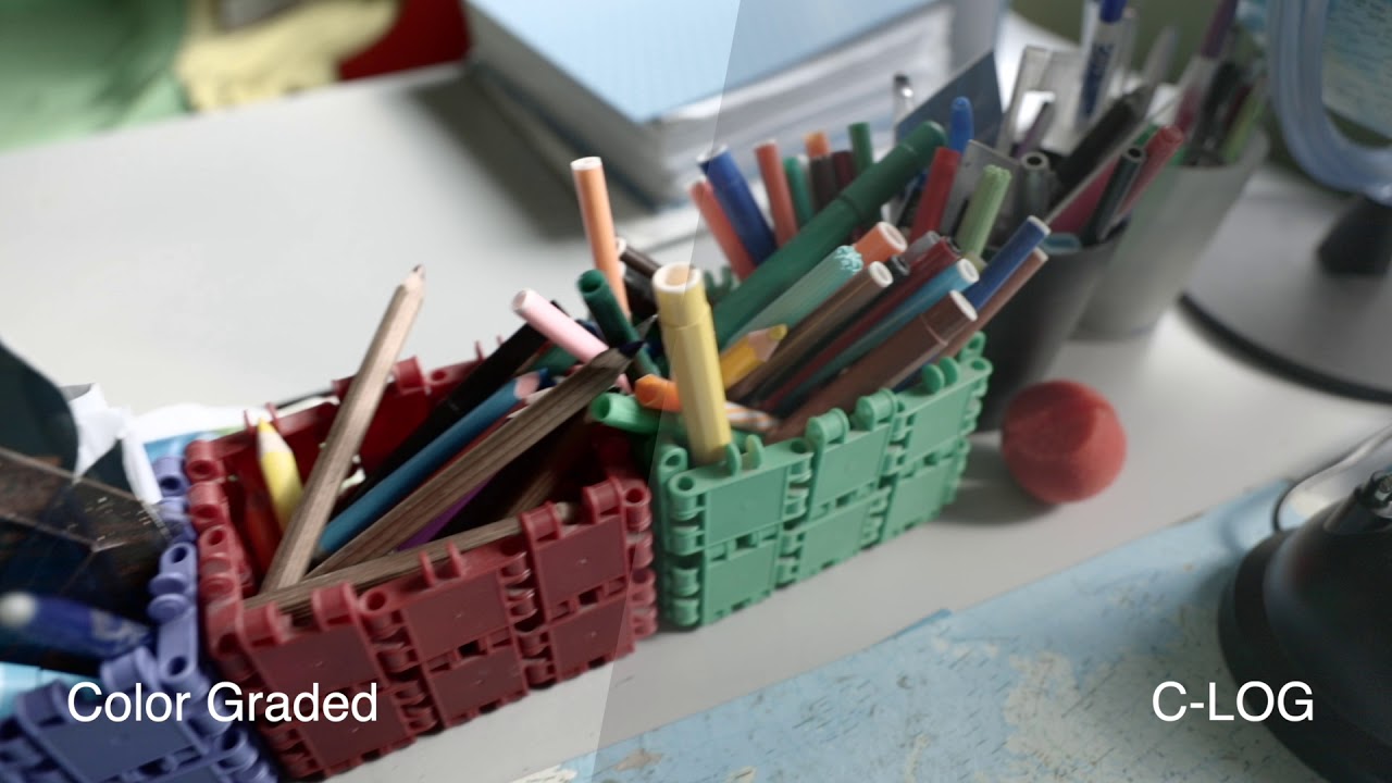 C-LOG vs Color Graded footage - YouTube