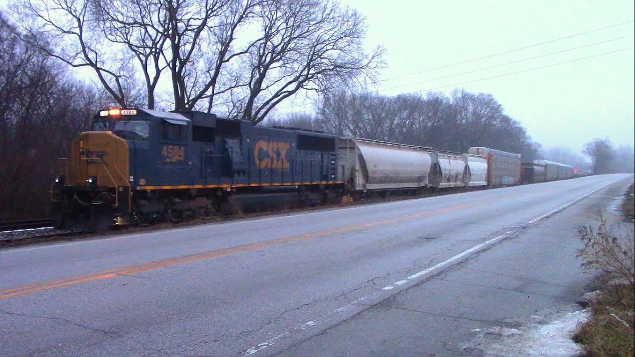 CSX 4584 on a Yard Job + NS 41X Power (NS 3661, NS 4652) in Lafayette ...