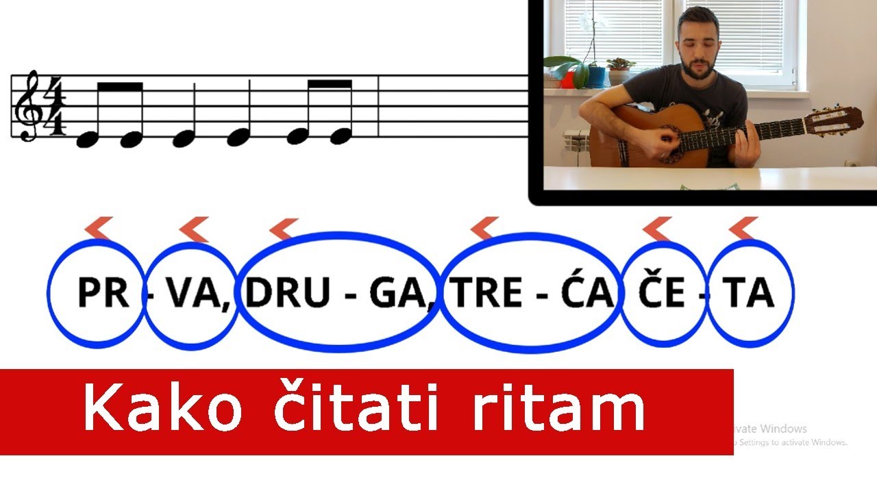 KAKO NAUČITI RITAM U NOTNOM ZAPISU | Online škola gitare za početnike - 4. lekcija - YouTube