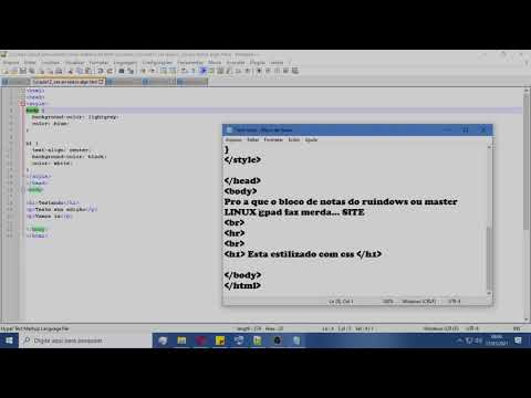 Css no bloco de notas e virando um site - YouTube