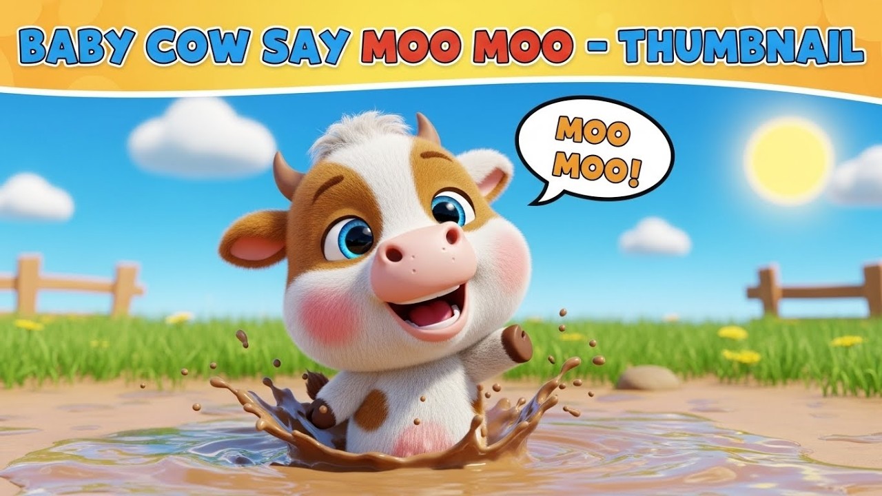 Baby Cow Say Moo Moo 🐄👶🎵 | Fun Animal Sounds for Kids & Toddlers 🌈 ...