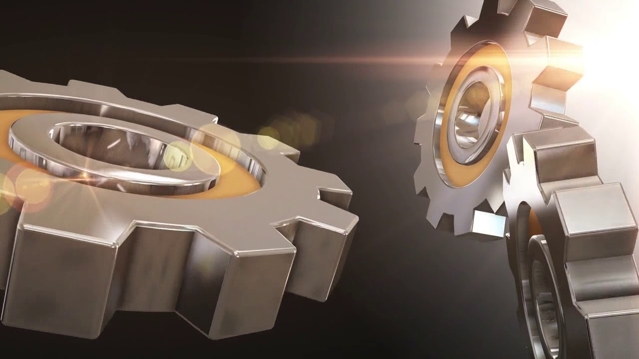 Steel gears turning - YouTube