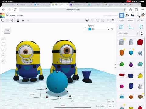 3D Print and Design Stuart Minion on Tinkercad Part 2 - YouTube