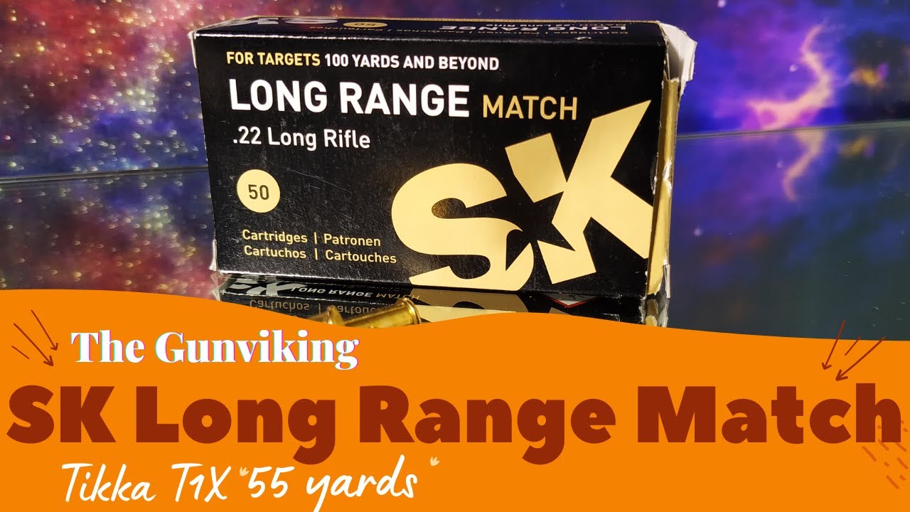SK Long Range .22lr accuracy test 55 yards - YouTube