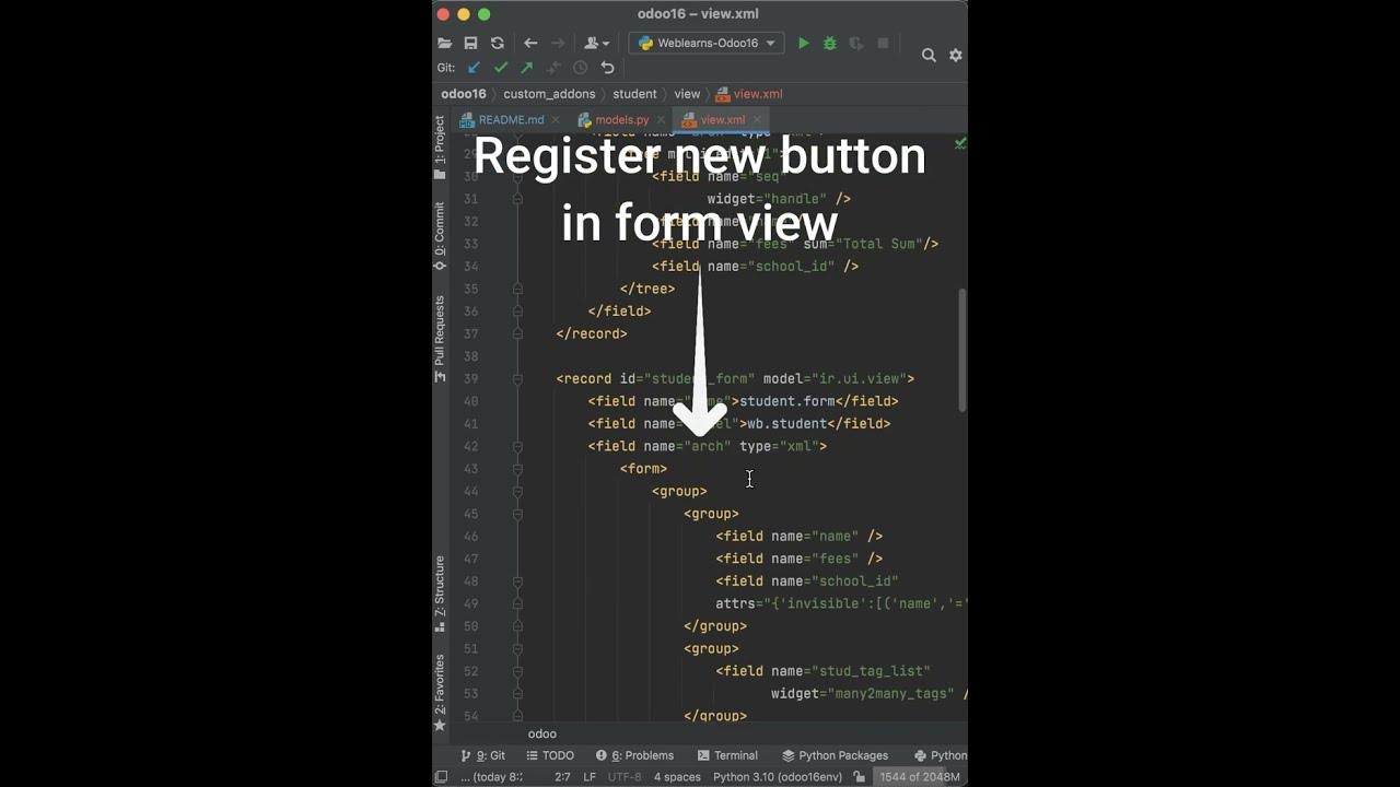 Creating Custom Buttons In Odoo Form View Youtube