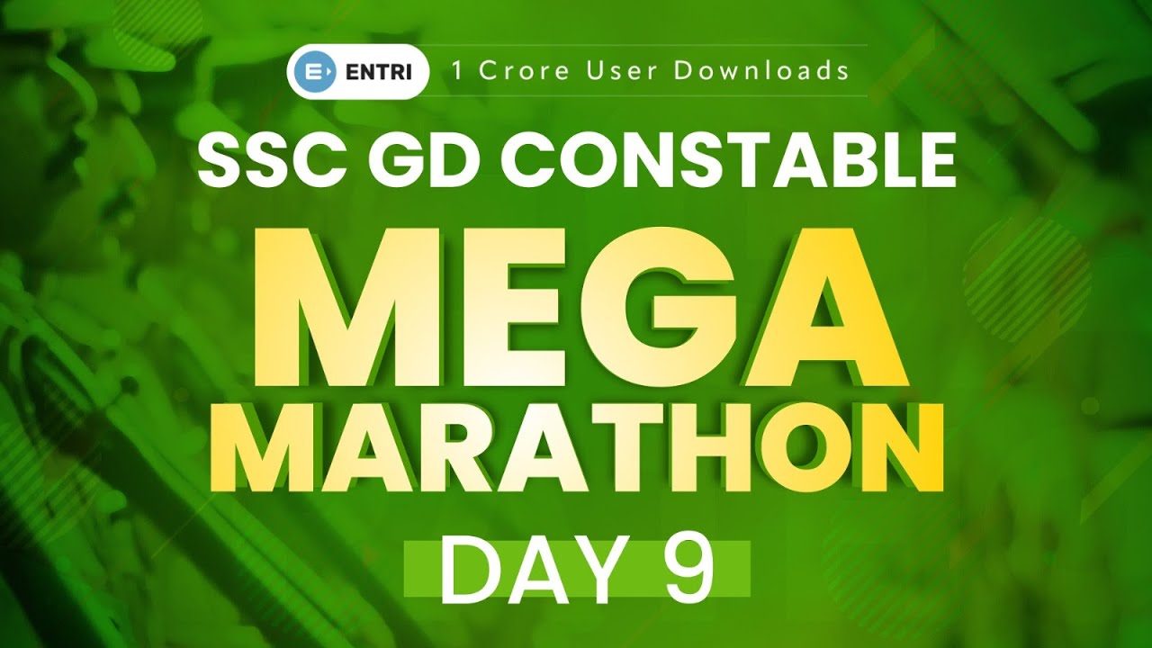 GD Constable 2023 Marathon Series DAY 9 | Crack SSC GD Constable in ...