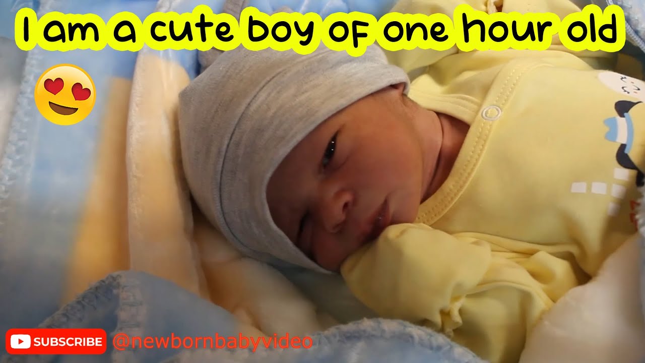 My cute newborn baby boy one hour old after first dressing 🐤 #newborn ...