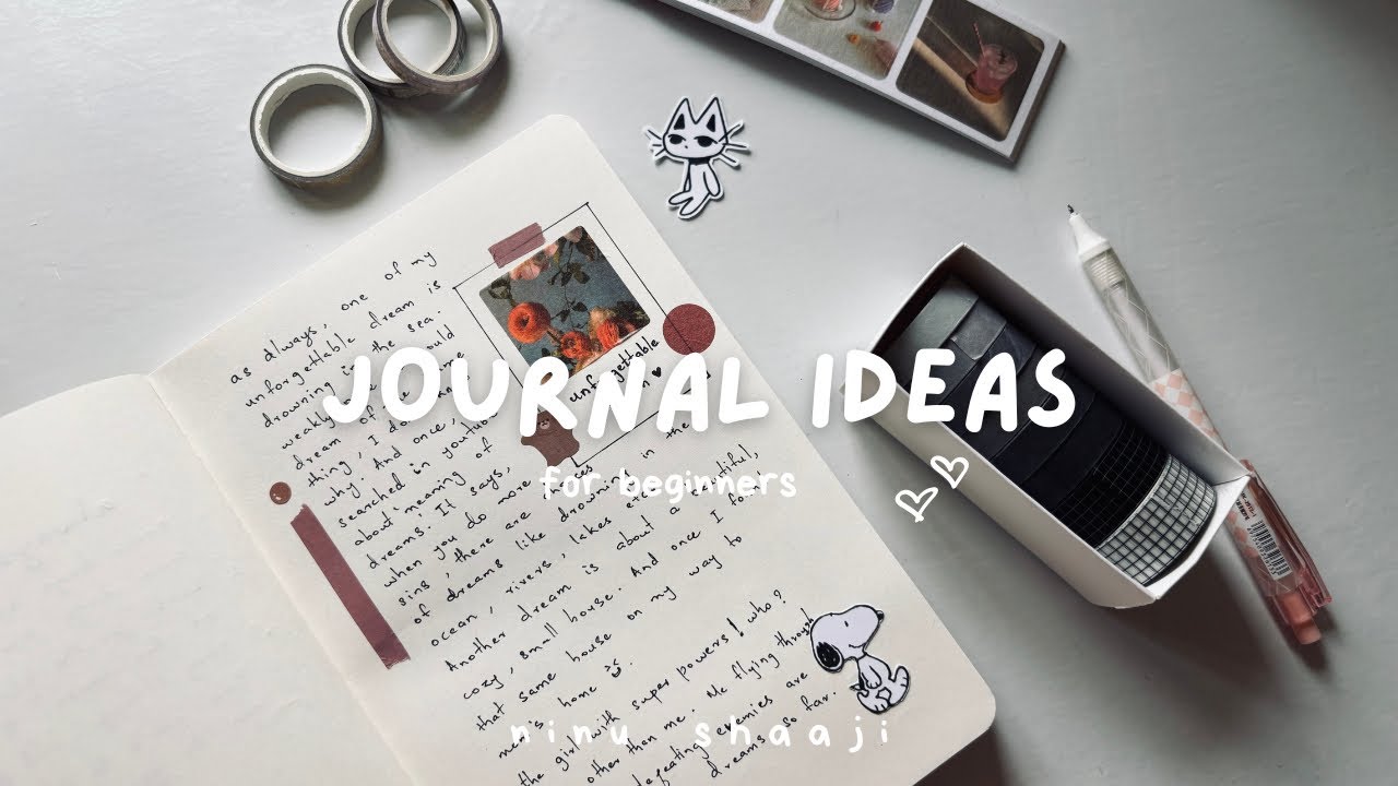 Journal ideas for beginners🌵| aesthetic ideas | ninu shaaji - YouTube