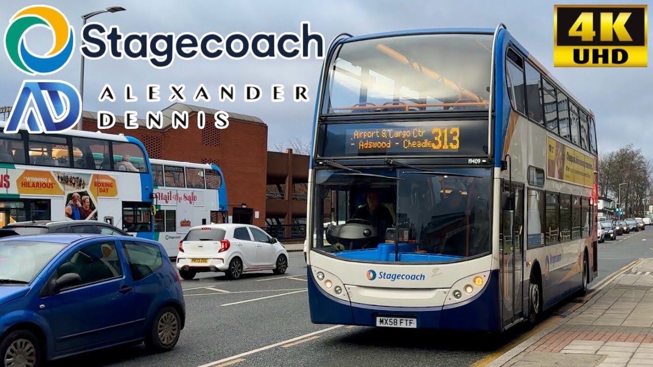 [Stagecoach Manchester: 313 Stockport to Airport via Adswood & Cheadle ...