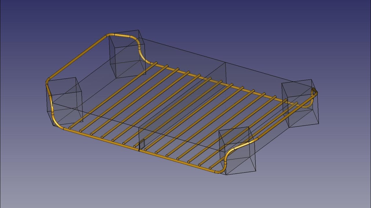 Barbecue grill freecad sweep - YouTube