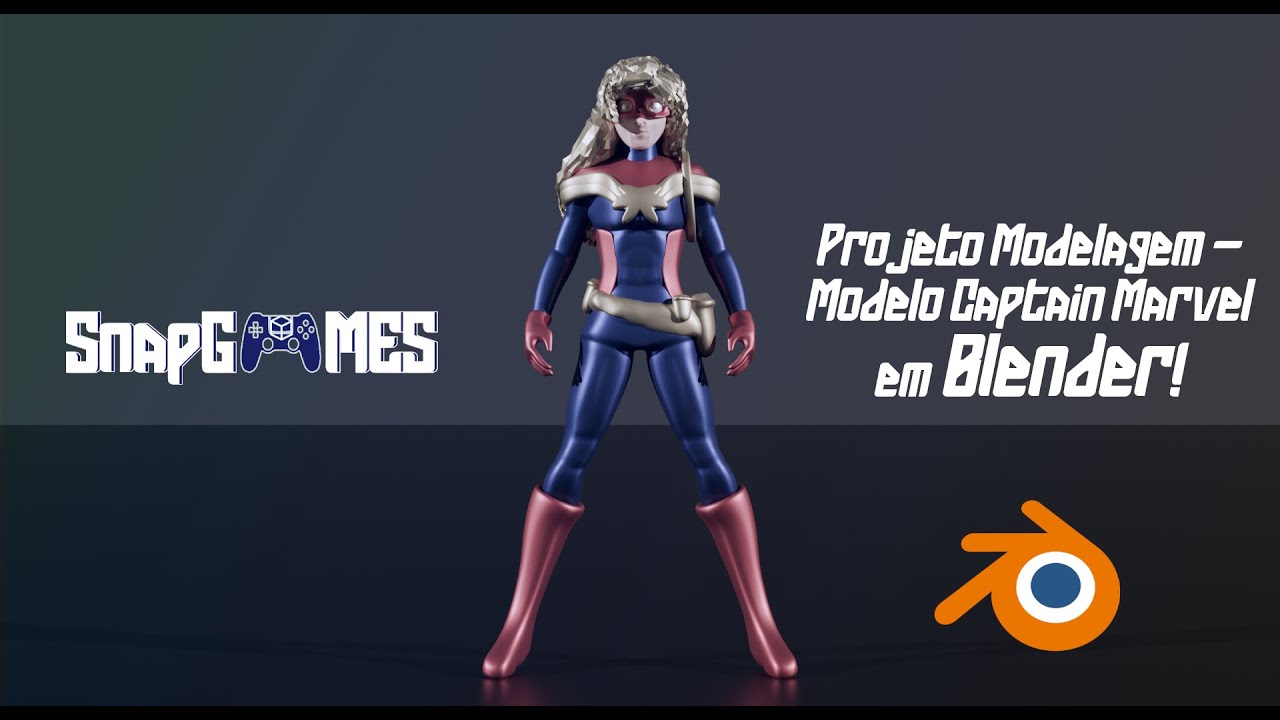 Projeto Modelagem - Modelo Captain Marvel em Blender! - YouTube