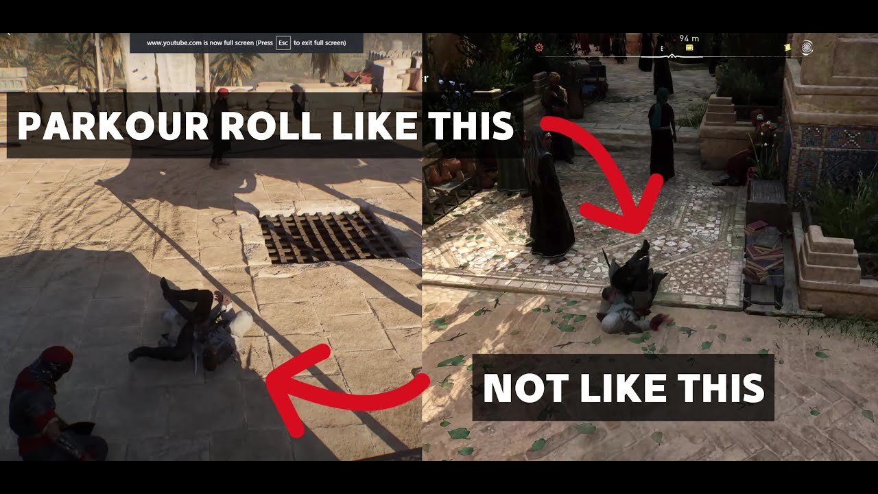 How To Parkour Roll In AC Mirage - YouTube