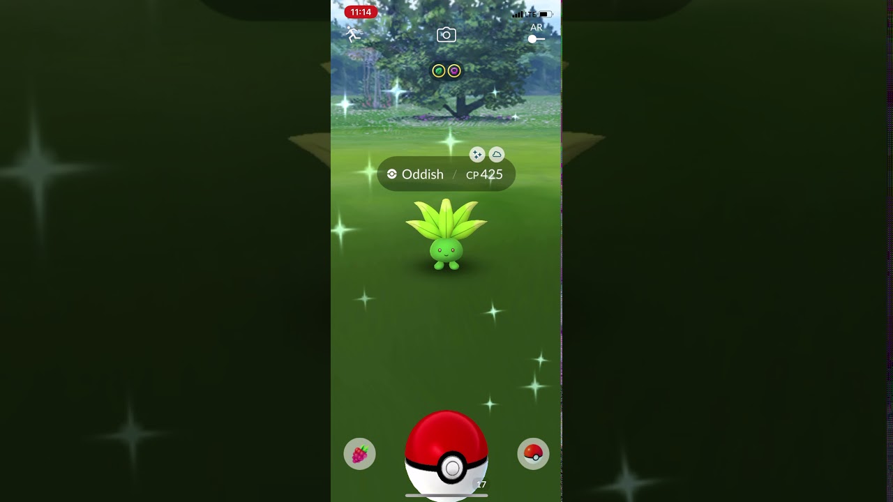 Catching Shiny Oddish In Pokémon Go - YouTube