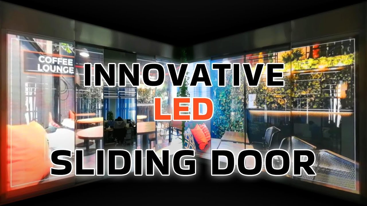 [ALTA MEDIA] Automatic Transparent LED Display Sliding Door - YouTube