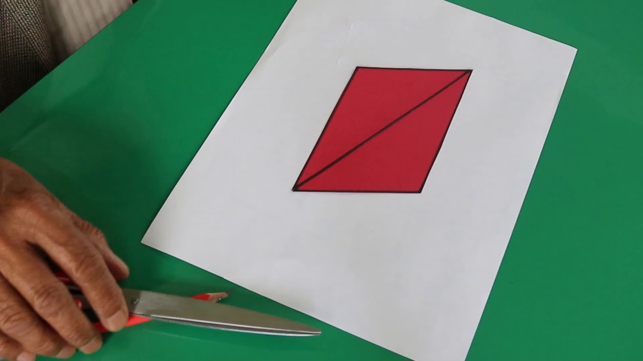 Using simple material to teach area of a parallelogram in math art ...