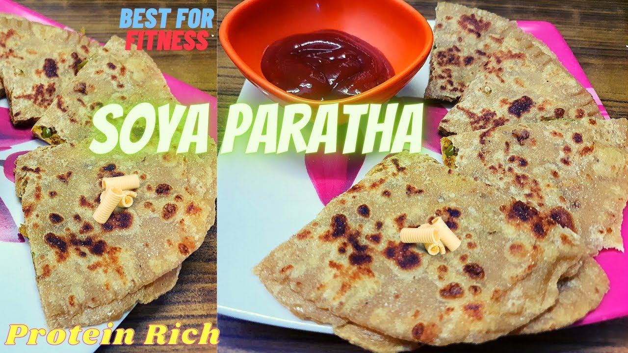Soya Paratha Recipe in hindi | Soyabean Chunk Paratha | How to make ...