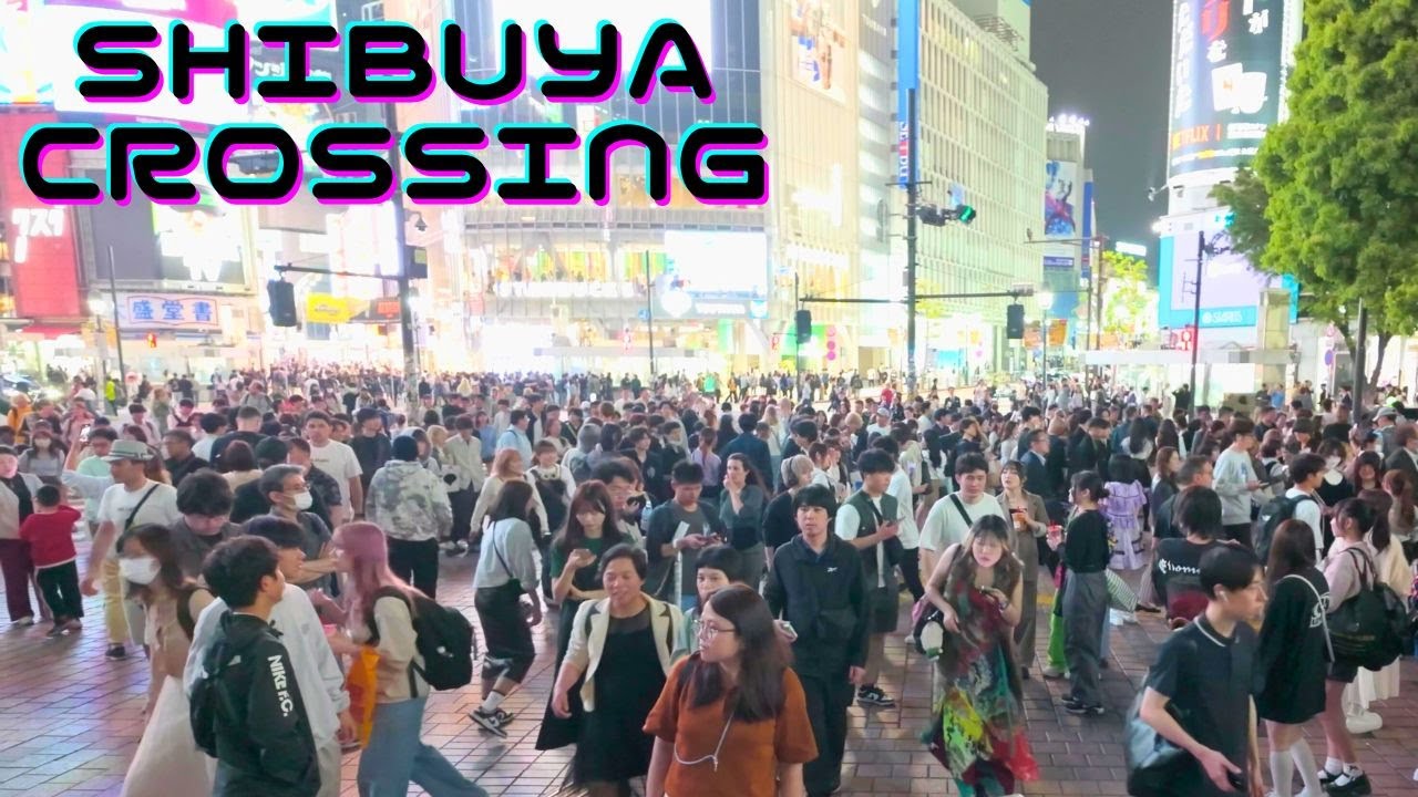 Very Busy Shibuya Scramble Crossing During Long Holiday in Shibuya ...