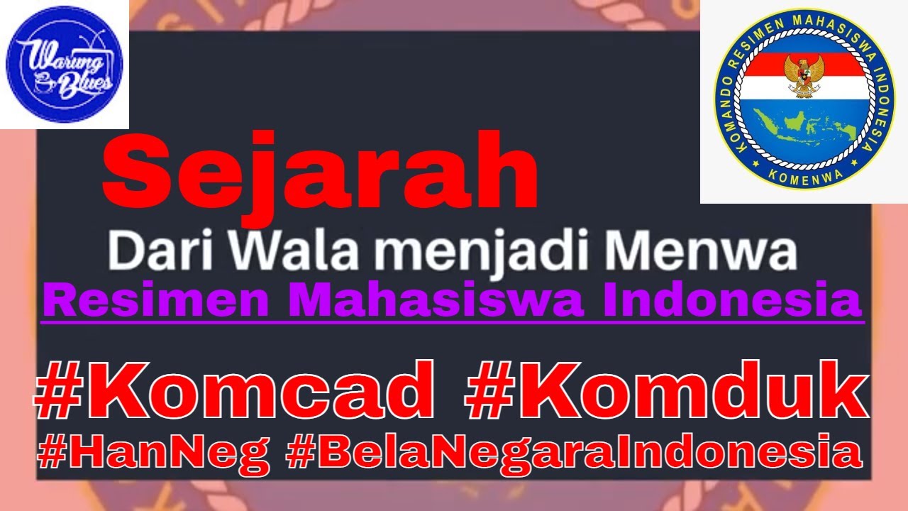 Sejarah Menwa/Resimen Mahasiswa(Dari Wala menjadi Menwa,dibentuk untuk ...