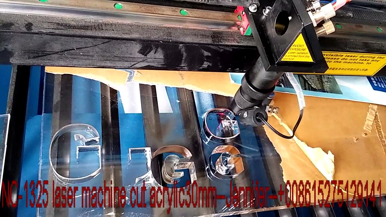 NC-C1325 laser machine cut acrylic-- jennifer Han - YouTube