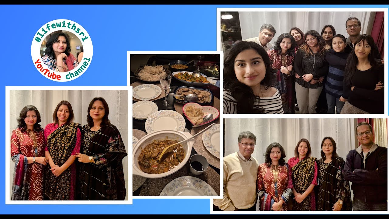 Dinner and ghoroa adda (homely and cosy gathering) at a Bengali friend ...