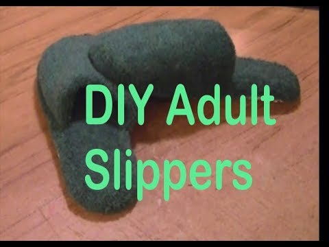 DIY Adult Bedroom Slippers From Flip Flops - YouTube