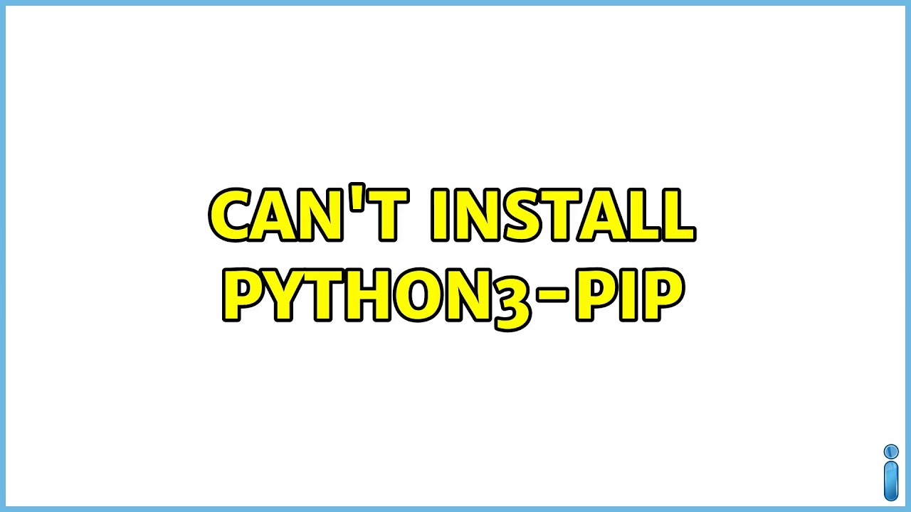 Ubuntu: Can't install python3-pip - YouTube