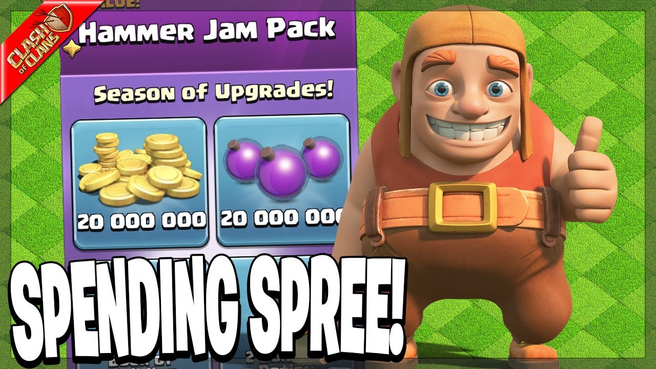 Buying 40 MILLION LOOT for Hammer Jam! - Clash of Clans - YouTube