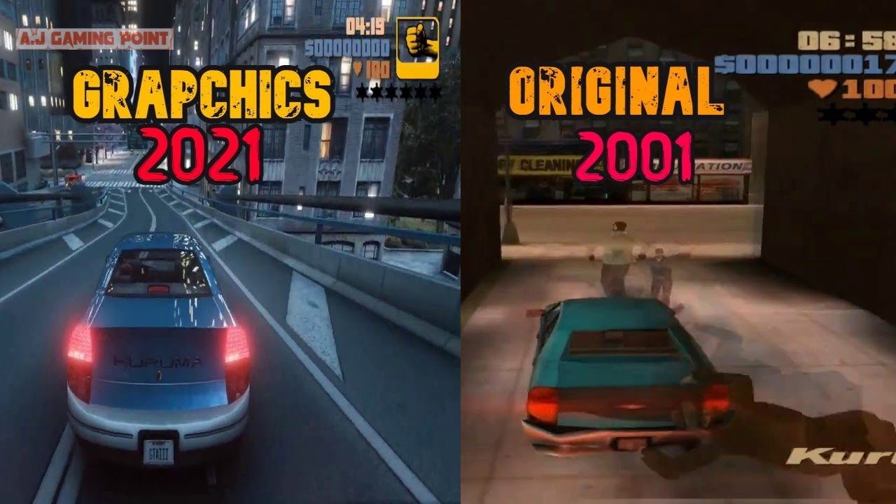 GTA 3 ORIGINAL 2001 VS GTA 3 Remastered Graphics 2021 Comparison WHICH ...