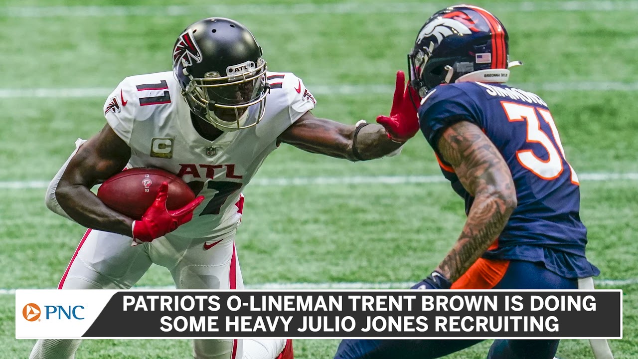 Julio Jones Is Getting Recruited By The Patriots Offensive Line - YouTube