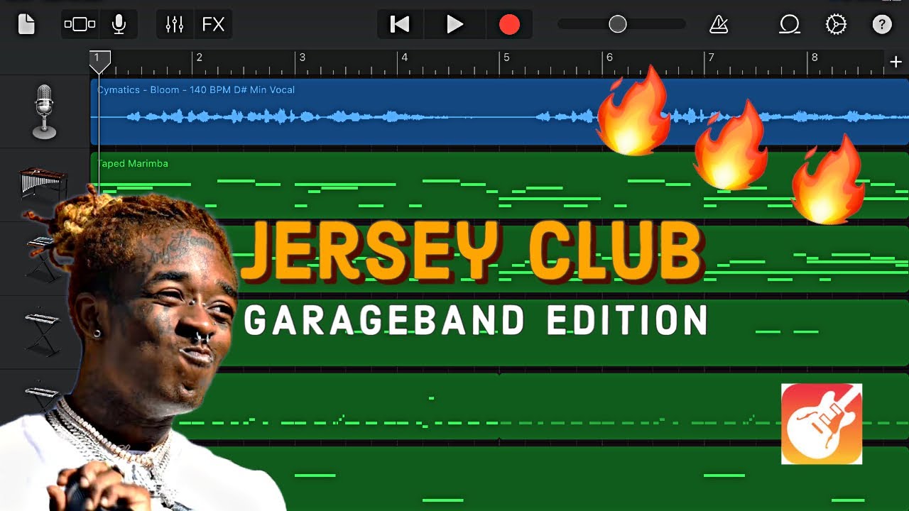 How to make a 🔥 JERSEY CLUB beat in 2 MINUTES | GARAGEBAND EDITION ...