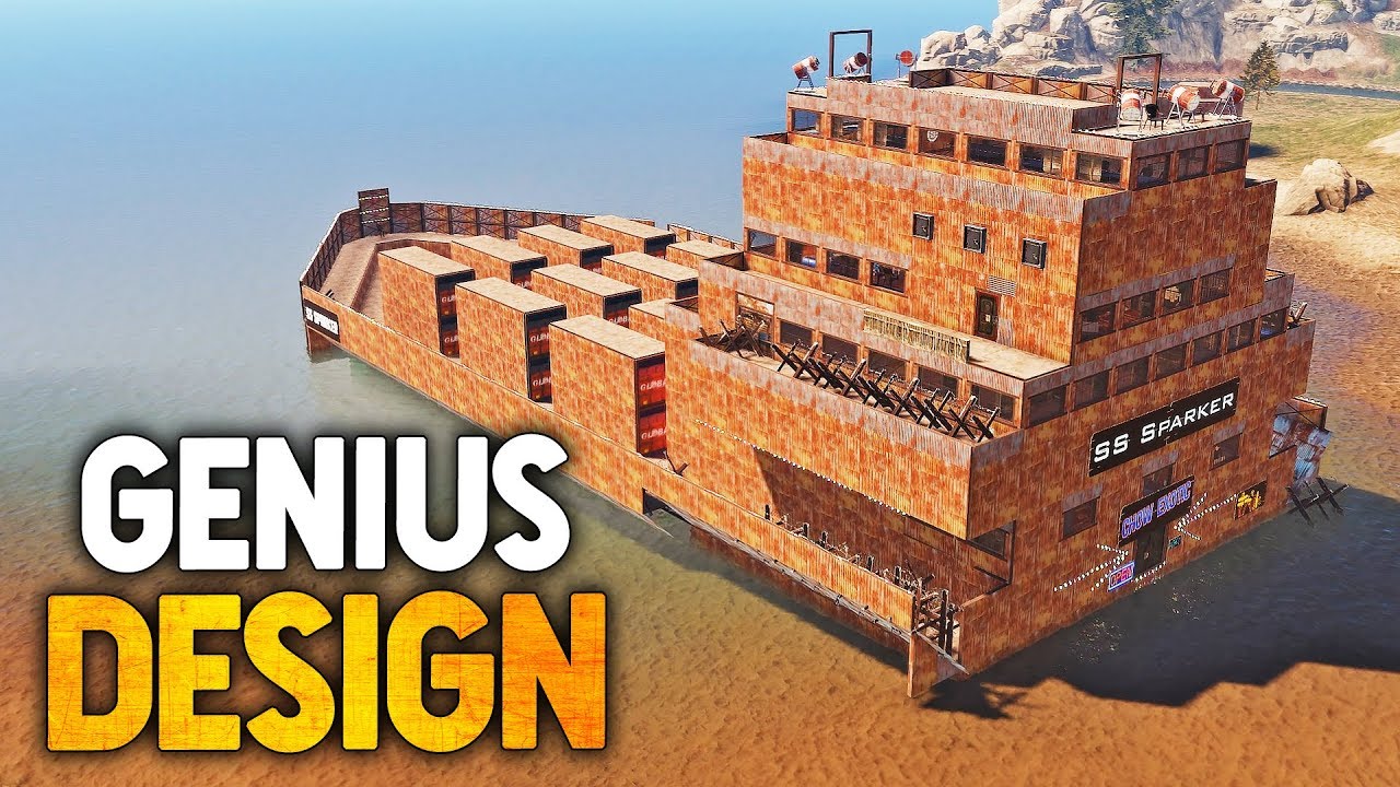 THIS MASSIVE SHIP HAS IT ALL - Rust Base Tours - YouTube